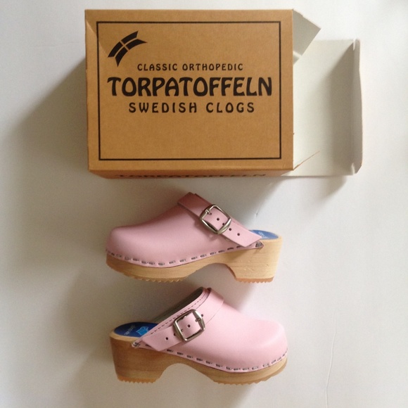 Cape Clogs | Shoes | Swedish Cape Clogs Pink Leather Natural Wood Sole ...